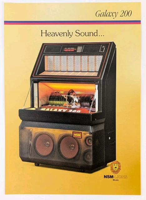 VINTAGE NSM GALAXY 200 Jukebox Flyer Original 1987 £9.99 - PicClick UK