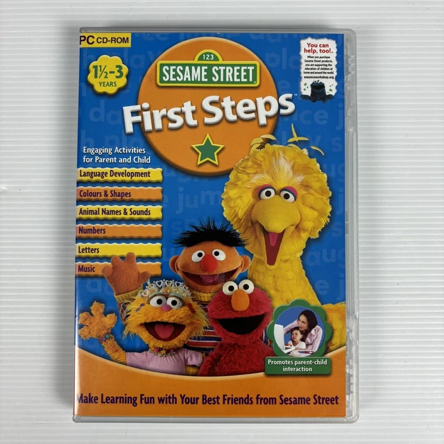 SESAME STREET FIRST Steps PC CD-ROM 1-3 Years 2007 Free Tracked Postage ...