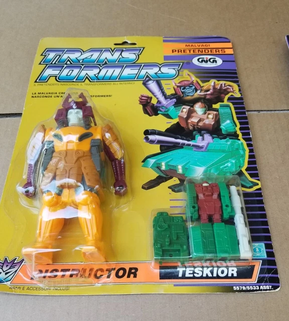 TRANSFORMERS G1 FIGURE Sealed Italy Gig Rare Bludgeon Teskior Malvagi ...