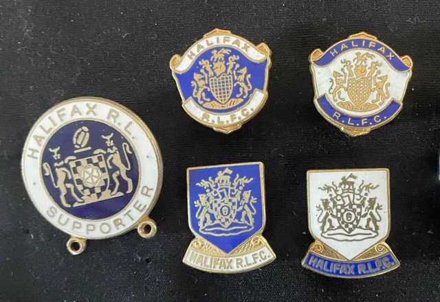 5 HALIFAX RUGBY League Supporter Enamel Lapel Pin Badge Football Club ...