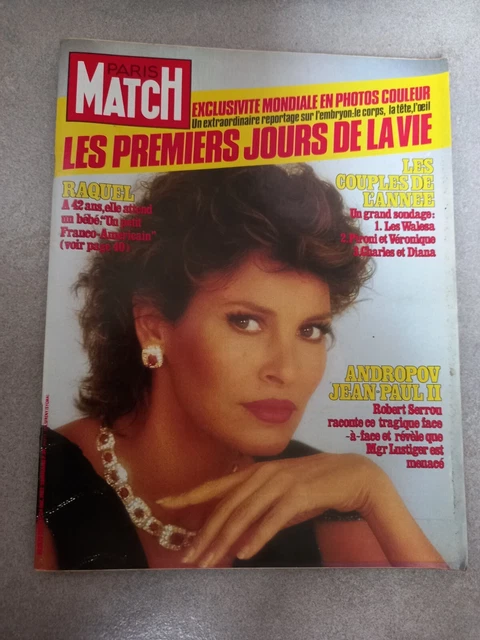 PARIS MATCH N°1752 24/12/1982 Raquel Welsh Sylvie Vartan Hamilton Pape L37 EUR 3,50 - PicClick FR