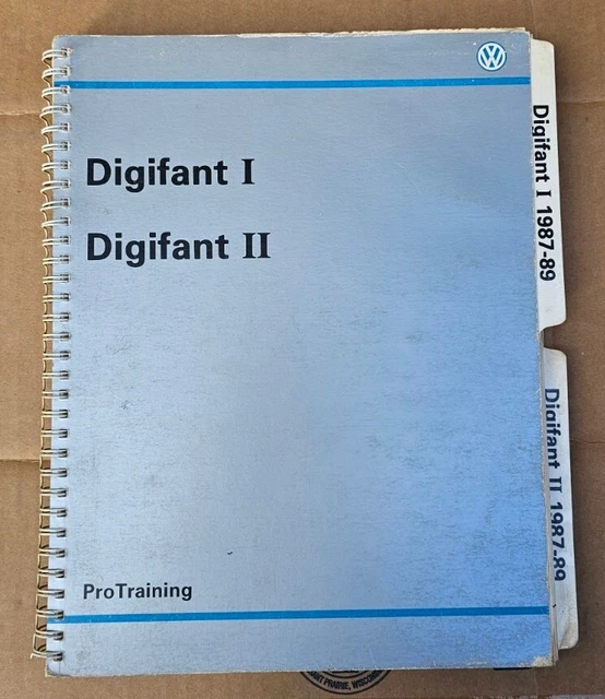 1987 1988 1989 VW Volkswagen Digifant I and Digifant II Pro Training ...
