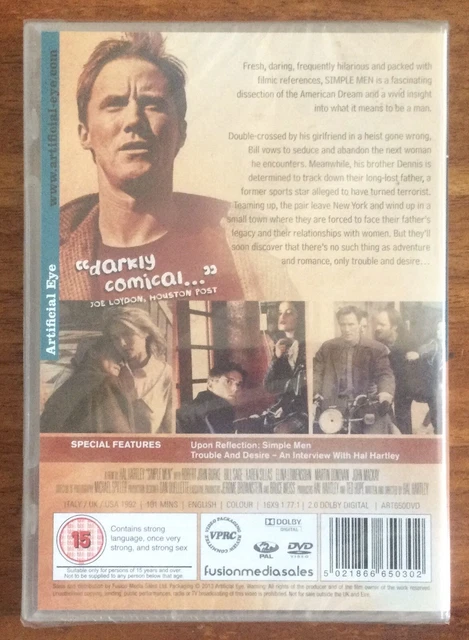 SIMPLE MEN: A Film By Hal Hartley | Artificial Eye DVD Brand New ...