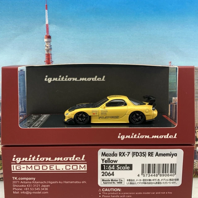 IGNITION MODEL 1/64 Mazda RX7 FD3S RE Amemiya Yellow IG2064 $59.00 - PicClick CA