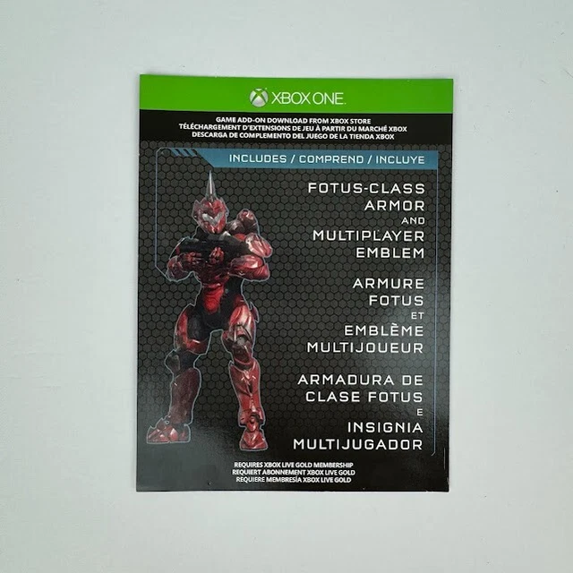 HALO 5 - DLC Code - Fotus-Class Armor & Multiplayer Emblem - Xbox One £ ...