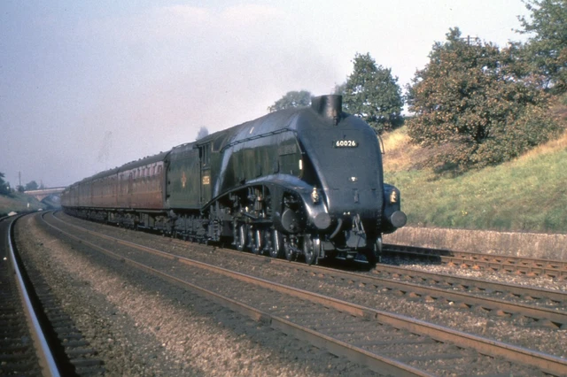 35MM RAILWAY SLIDE: COLOUR-RAIL: BRE 690: CLASS A4: 60026 MILES BEEVOR ...