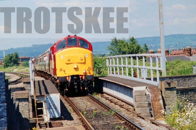 35MM SLIDE BR British Rail Diesel Loco 37411 Class 37 1997 Grangetown ...