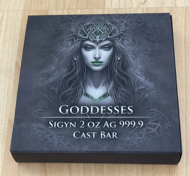 SIGYN 2024 GERMANIA Goddess 2 oz Silver Cast Bar Antiqued Finish ...