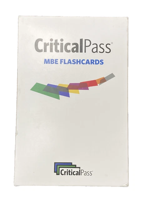 CRITICAL PASS MBE Flashcards 2022-2023 EUR 78,35 - PicClick FR
