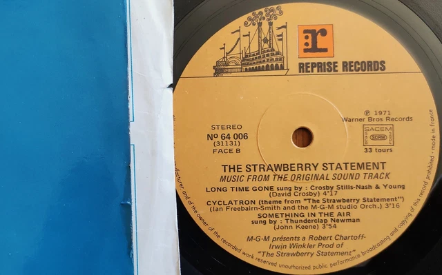 LP 12&X2 BOF OST « THE STRAWBERRY STATEMENT » (Crosby, Still, Nash ...