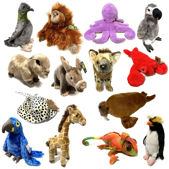 SOFT TOY STUFFED Animals From Aardvarks to Zebras - Kids Gift Idea Eco ...