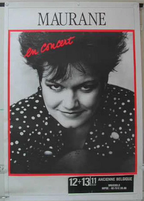 MAURANE 70X100CM Affiche Originale Concert EUR 17,99 - PicClick FR