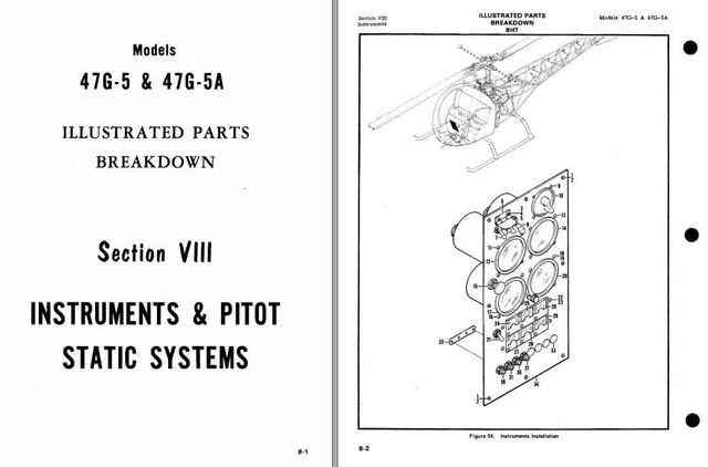 BELL-47 PARTS SERVICE MANUAL ARCHIVE rare historic details H-13 Sioux ...