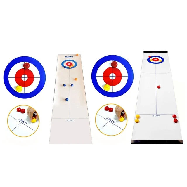 CURLING BOARD GAME Set for Kids Adults Shuffleboard Pucks with Portable ...