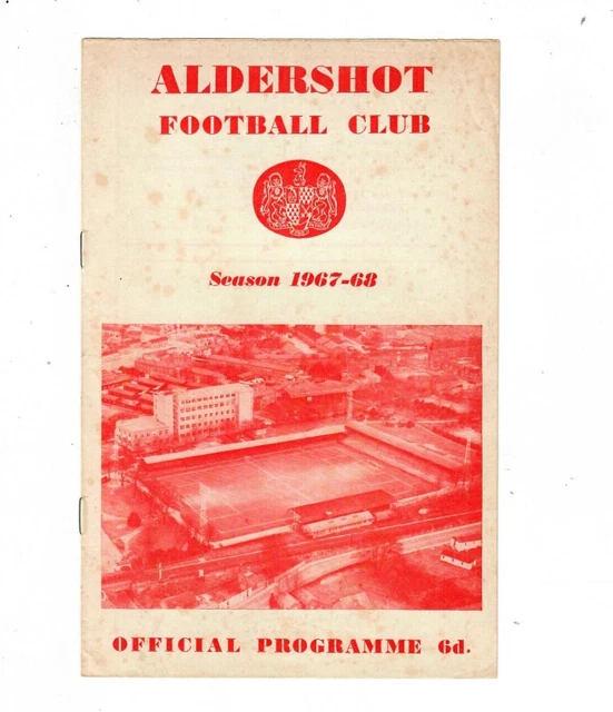 1967/68 ALDERSHOT V Luton Town Football Programme £3.80 - PicClick UK