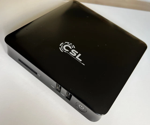 CSL NARROW BOX 4K Mini PC, Win 10 Pro, 4GB RAM, 32 GB eMMC, Quad Core 1 ...