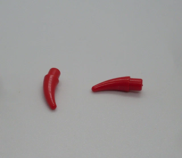 LEGO 4 CLAWS / horns / claws for e.g. animals red red red (barb claw ...