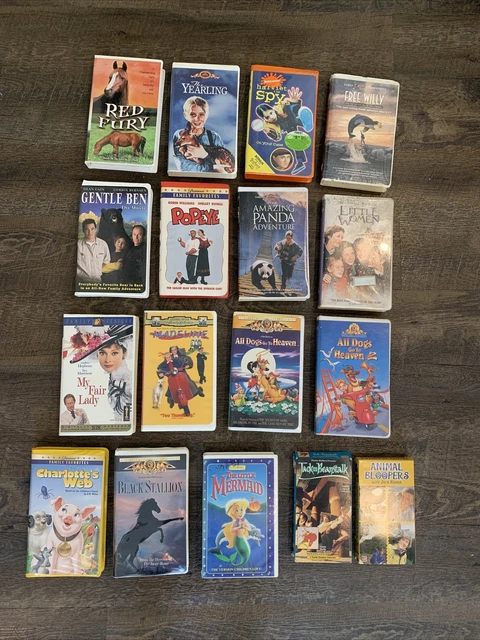 LOT OF 17 Kid’s / Family VHS Movies Free Willy Popeye EUR 9,32 ...
