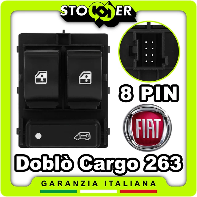 WINDOW REGULATOR PUSH Button Switches Glass and Tailgate Fiat Doblo ...