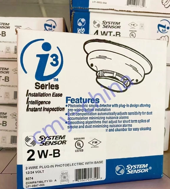 DETECTOR DE HUMO fotoeléctrico enchufable de 2 hilos con sensor de ...