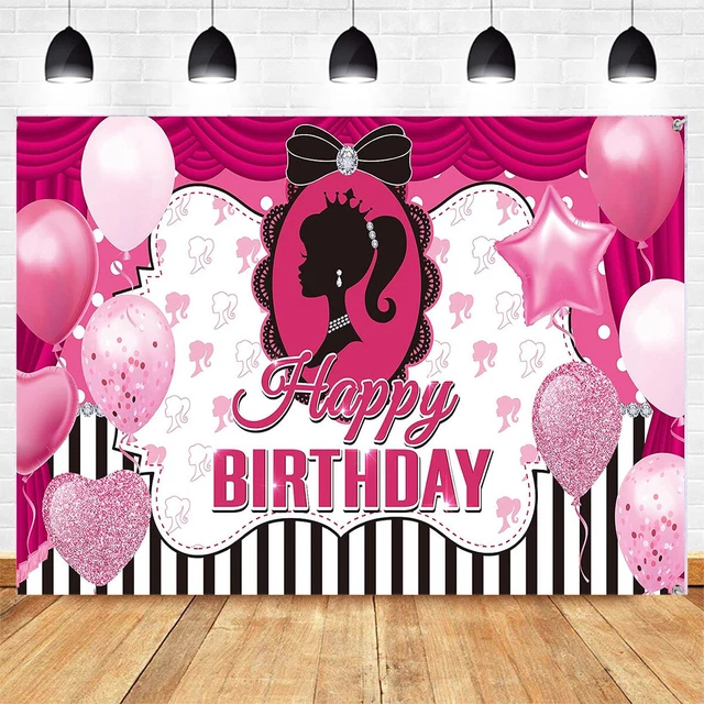 BARBIE HAPPY BIRTHDAY Backdrop Party Background Photography Banner ...