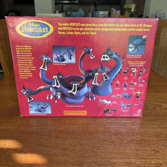 MATTEL DISNEY 1997 aterradora Hydra Hércules película animada sellada ...