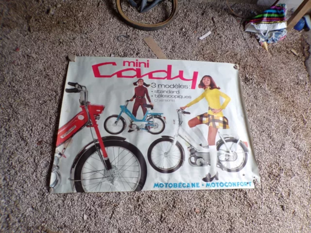 NOS POSTER AFFICHE concessionnaire Motobecane mobylette cady 160x120 cm ...