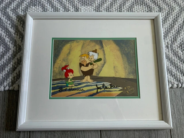 THE FLINTSTONES BAM Bam Pebbles Barney Rubble Hanna Barbera Signed Cel ...
