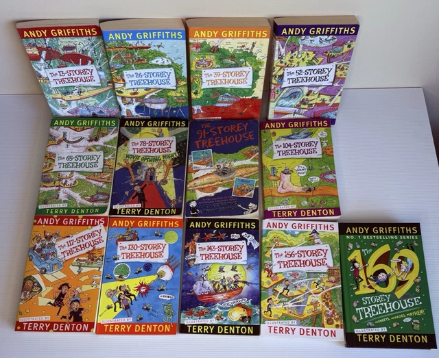 13 STOREY TREEHOUSE Children's Books, Complete Set Andy Griffiths ...