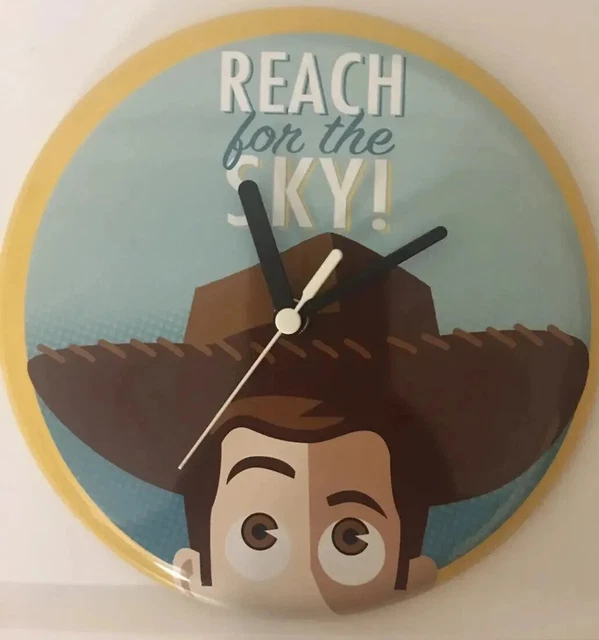 DISNEY PIXAR TOY STORY'S WOODY REACH FOR THE SKY WALL CLOCK HALLMARK ...