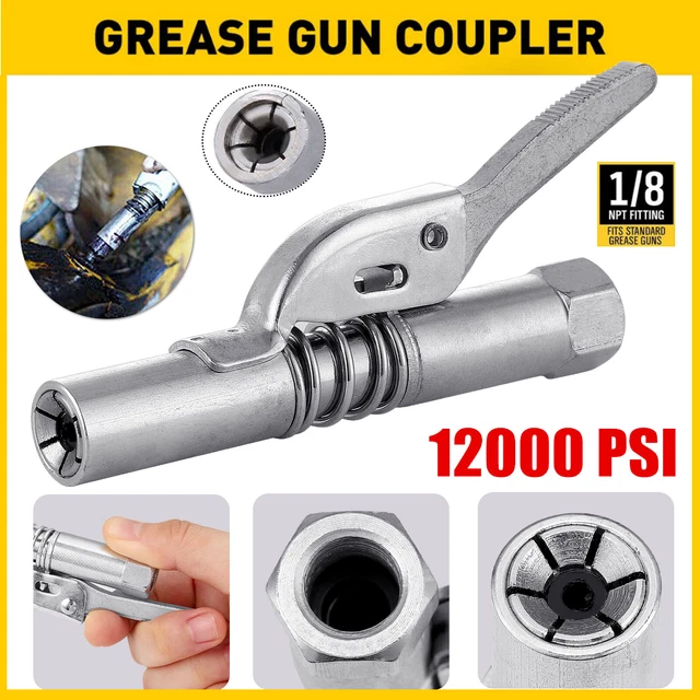 GREASE COUPLER HEAVY-DUTY Quick Release Grease Gun Coupler NPTI/8 ...