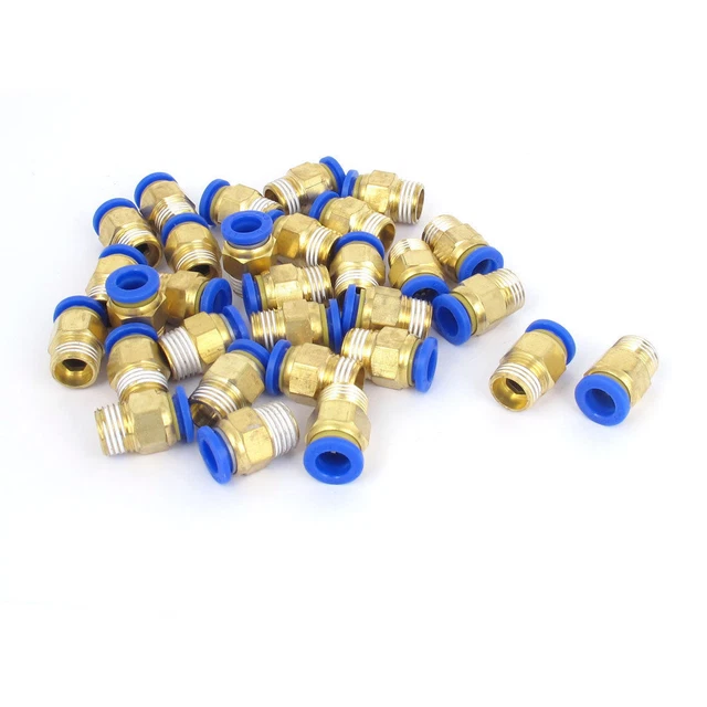 30* PC8-02 8MM Tube 1/4BSP Thread Push in Quick Connect Coupler ...