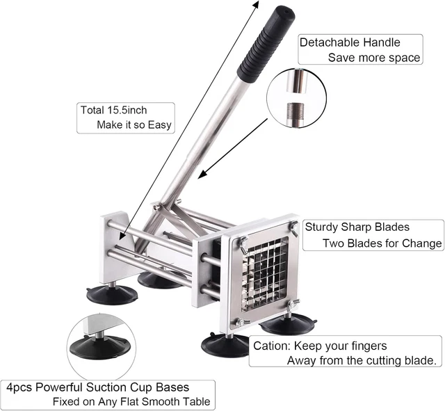 CHIP CUTTER MACHINE Canirologas Professional Potato Chipper Stainless ...