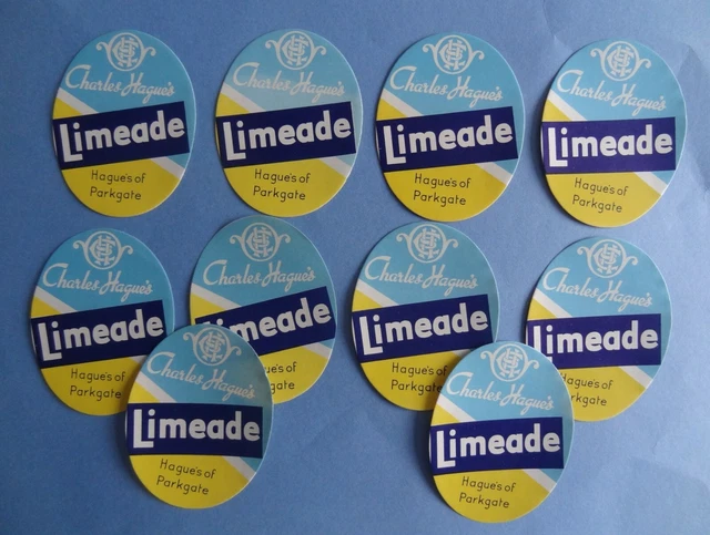 VINTAGE CHARLES HAGUE Limeade bottle labels Hague's of Parkgate £3.99 ...