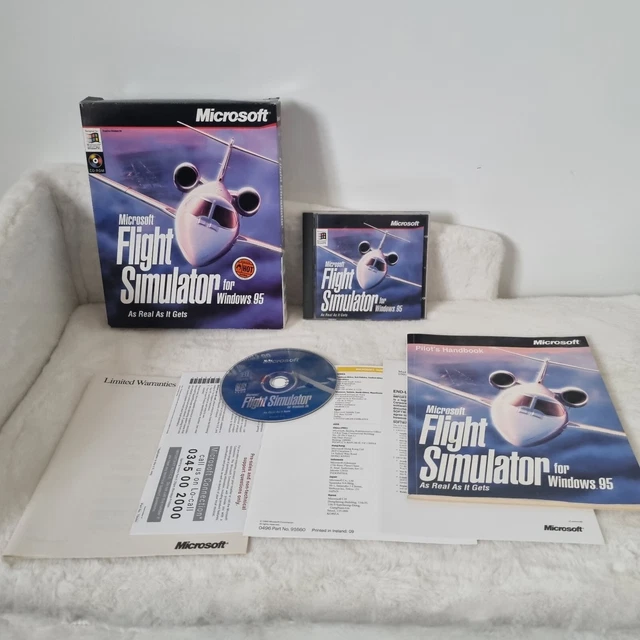 MICROSOFT FLIGHT SIMULATOR For Windows 95 Big Box CD-ROM (complete ...