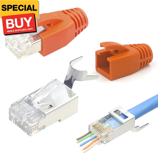Cat6a Pass Through Rj45 Connectors