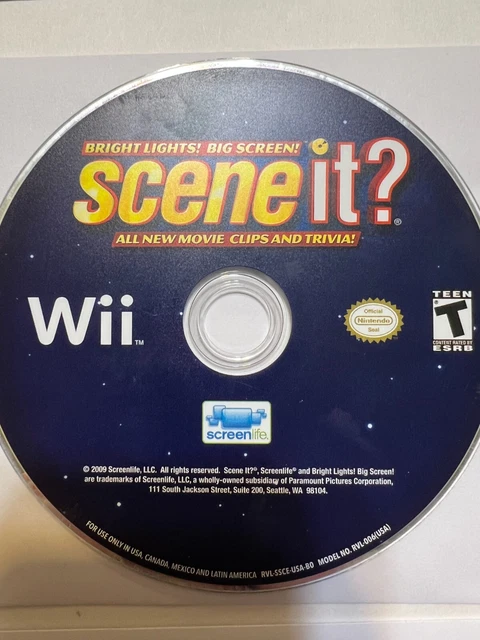 SCENE IT BRIGHT Lights Big Screen (Nintendo Wii, 2009) DISC ONLY $3.99 ...