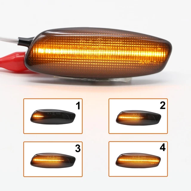 LED DYNAMIC SIDE Mirror Blinker indicators smoked For Citroen DS3 DS4 ...
