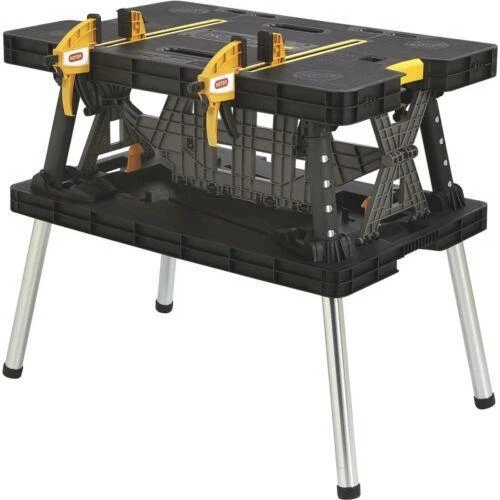 KETER PRO SERIES Portable Folding Work Table Bench With Clamps £86.99 ...