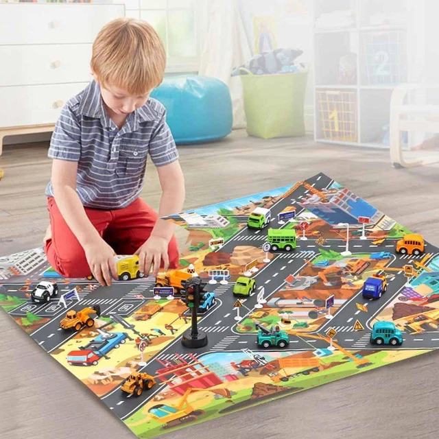 BABY PLAY MAT City Traffic Route Map Mat Carpet City Parking Lot E9R2 £ ...