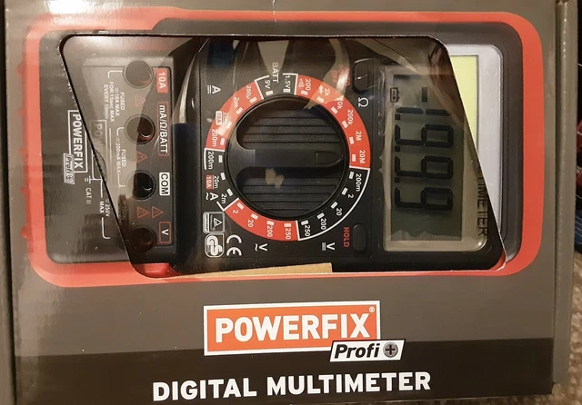 MULTIMÈTRE NUMÉRIQUE PROFESSIONNEL Powerfix, mesure la tension AC/DC ...
