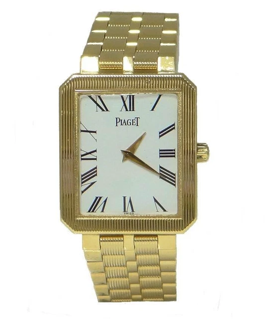 750 18K YELLOW GOLD PIAGET PROTOCOLE WHITE ROMAN WATCH 26mm 80354 £ ...