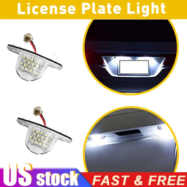 2PCS FULL LED License Plate Light Tag Lamp Kit For Honda CRV Fit ...