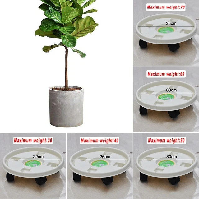 PLATEAU MOBILE EN r??sine support plante support rouleau pot de fleurs ...