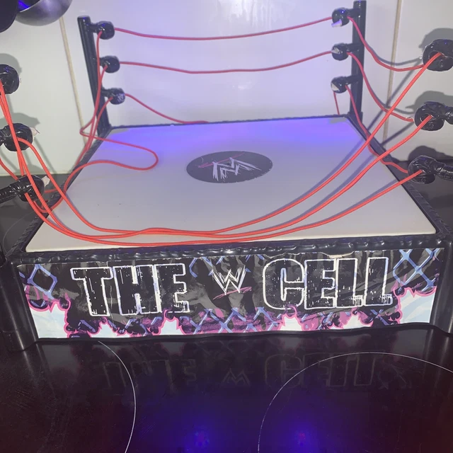 WWE HELL IN A Cell Wrestling Ring The Cell For Action Figures Mattel £ ...