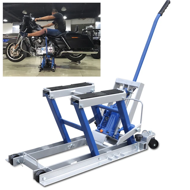 MOTORRADHEBER HYDRAULISCHE MOTORRADHEBEBÜHNE ATV Hebebühne Montagebock bis 680kg EUR 169,34 ...