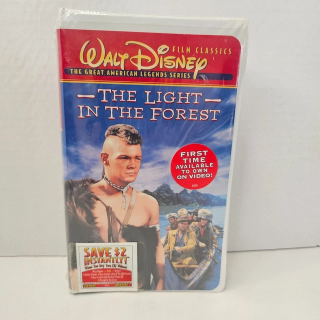 WALT DISNEY THE Light in the Forest VHS The Great American Legends ...