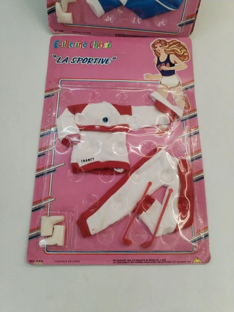 CATHERINE CHÉRIE LA Sportive Tenue Poupée Barbie Figurine Vêtements Accessoires EUR 19,90 ...
