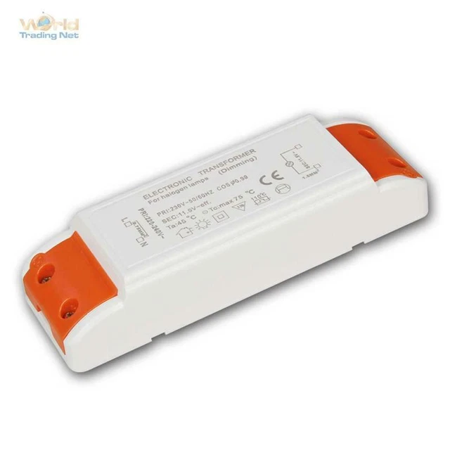 ELEKTRONISCHER HALOGEN-TRAFO, 10-105/120W dimmbar 12V Transformator elektronisch EUR 13,19 ...