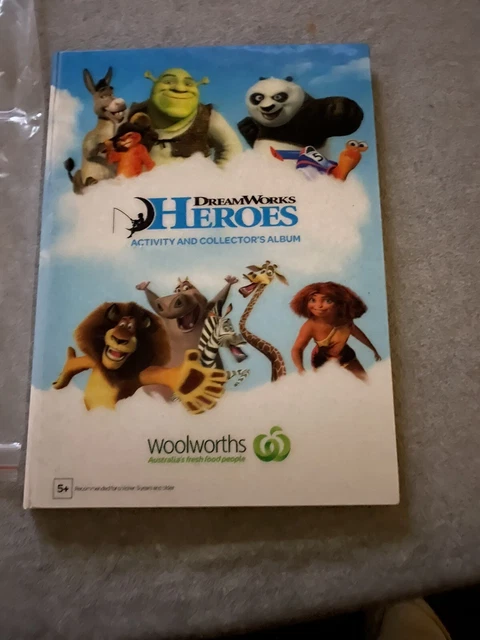 WOOLWORTHS DREAMWORKS HEROES Activity & Collectors Album complete with ...